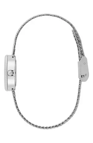 OLIVIA BURTON Finery Mesh Strap Watch - Silver