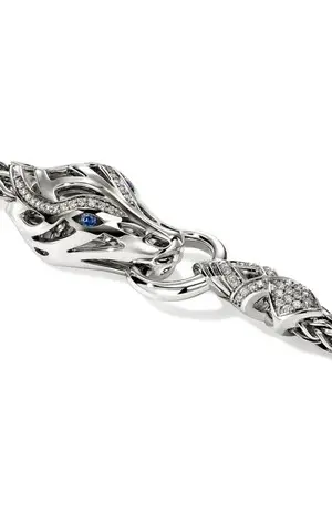 John Hardy Naga Dragon Link Bracelet With Diamonds And Sapphires