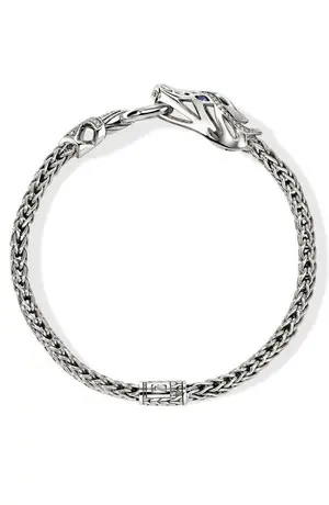 John Hardy Naga Dragon Link Bracelet With Diamonds And Sapphires