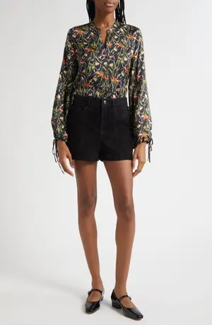 Cinq À Sept Studded Suede Shorts