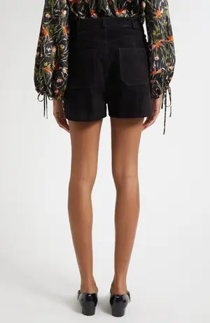Cinq À Sept Studded Suede Shorts
