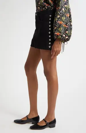 Cinq À Sept Studded Suede Shorts