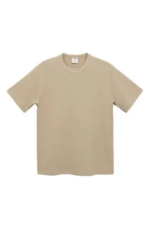 Mango Fine Knit T-shirt - Beige