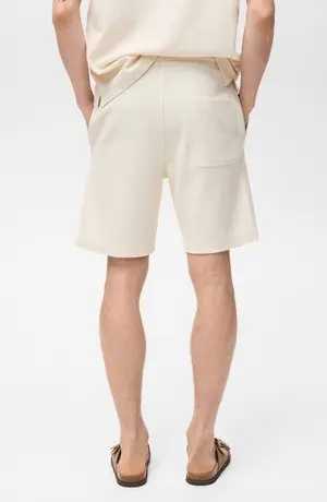 Mango Textured Drawstring Shorts