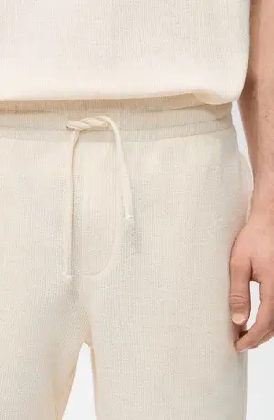 Mango Textured Drawstring Shorts