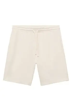 Mango Textured Drawstring Shorts