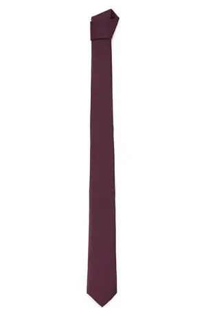 Mango Solid Neck Tie - Burgundy