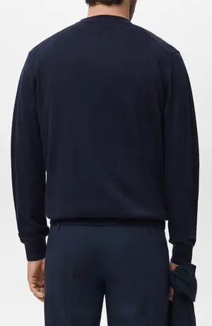 Mango Solid Wool Cardigan