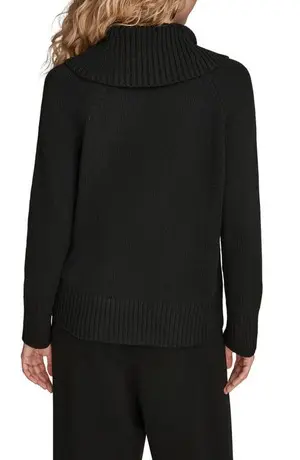 Donna Karan New York Asymmetric Zip Collar Sweater