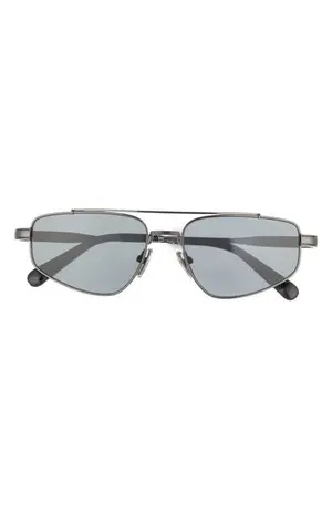 Quay Pit Stop 56mm Aviator Sunglasses - Gunmetal/smoke