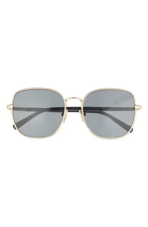 Quay Uptown 58mm Gradient Round Sunglasses - Gold/smoke