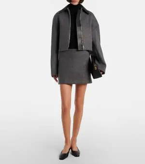 Sportmax Vacuo Cropped Virgin Wool Jacket