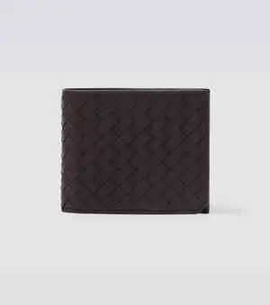 Bottega Veneta Intreccio Leather Bifold Wallet - Brown