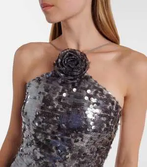 Magda Butrym Floral-applique Sequined Gown