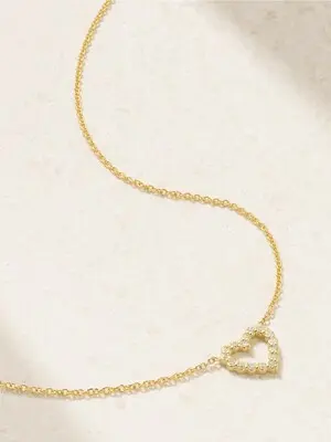 JENNIFER MEYER Open Heart Diamond Necklace - Gold