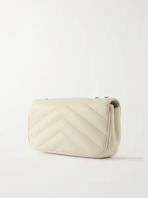 Saint Laurent Loulou Quilted Leather Shoulder Bag - Neutrals