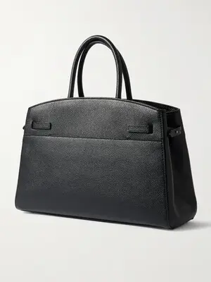 DEMELLIER The Hudson Textured-leather Tote - Black