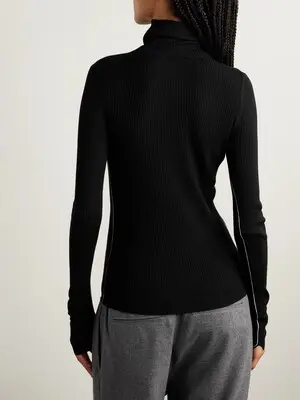 Maria Mcmanus Ribbed Merino Wool Turtleneck Sweater