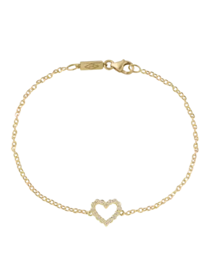 JENNIFER MEYER Open Heart 18-karat Diamond Bracelet - Gold