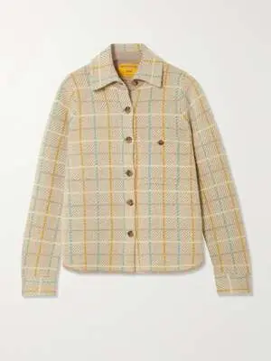 Guest In Residence Dylan Checked Cashmere Jacket - Beige
