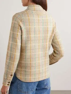 Guest In Residence Dylan Checked Cashmere Jacket - Beige