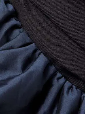 MARMAR HALIM Strapless Ruched Satin And Twill Gown