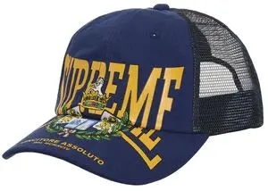 Supreme Crest Mesh Back 6-panel Cap - Navy Blue