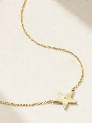 JENNIFER MEYER Mini 70s Star Diamond Necklace - Gold