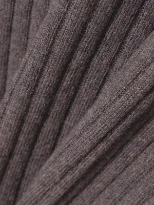 Arch4 Ariana Ribbed Turtleneck Cashmere Sweater - Brown