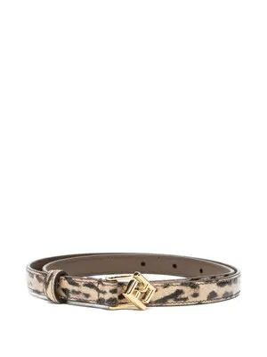 Fendi Ff Diamonds Leather Belt - Brown