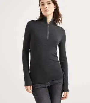 Brunello Cucinelli Virgin Wool-cashmere Half-zip Sweater - Black
