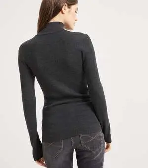 Brunello Cucinelli Virgin Wool-cashmere Half-zip Sweater - Black
