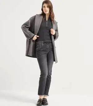 Brunello Cucinelli Virgin Wool-cashmere Half-zip Sweater - Black