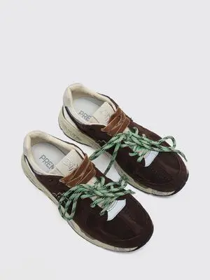 Premiata Mased Suede And Nylon Sneakers - Brown