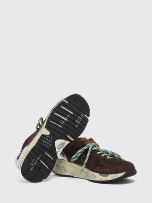 Premiata Mased Suede And Nylon Sneakers - Brown