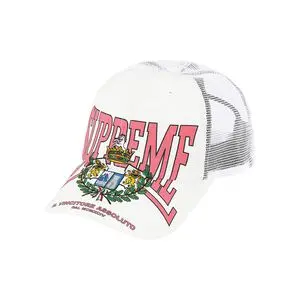 Supreme Crest Mesh Back 6-panel Cap - White