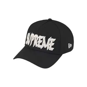 Supreme Sharp Spellout Adjustable Cap - Black