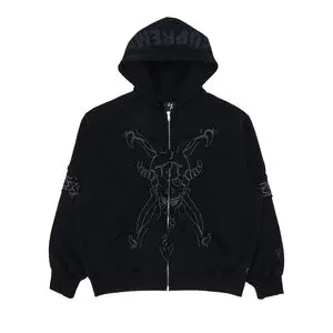 Supreme X Y's Zip-up Hooded Sweatshirt - Black
