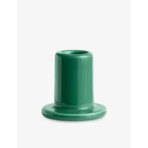 HAY Tube Earthenware Candleholder - Green