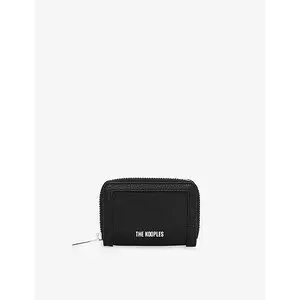 The Kooples Leather And Canvas Wallet - Black