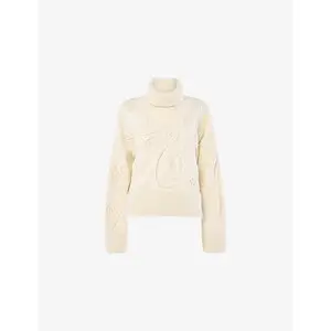 Women's Cream Roll Neck Sweaters