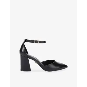 Carvela Refined Heeled Faux-leather Courts - Black