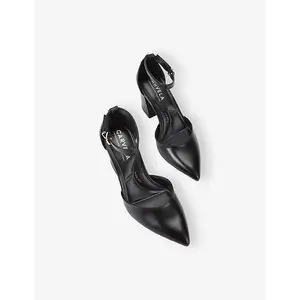 Carvela Refined Heeled Faux-leather Courts - Black