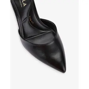 Carvela Refined Heeled Faux-leather Courts - Black