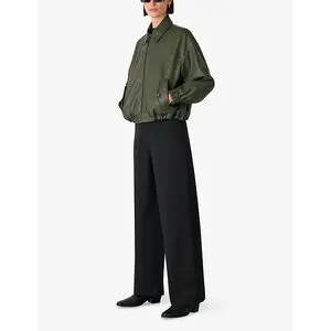 Whistles Wide-leg High-rise Stretch-woven Trousers