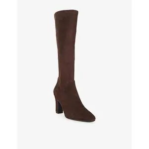 DUNE Faux-suede Heeled Knee-high Boots