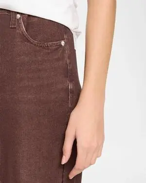 Rag & Bone Miramar Terry Wide-leg Jeans - Chocolate