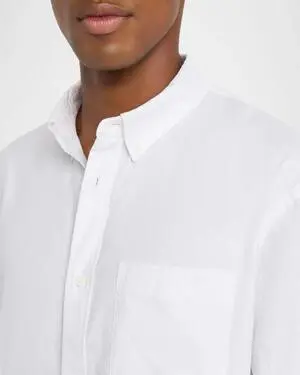 FRAME Apos;s Button-collar Cotton Oxford Sport Shirt - White