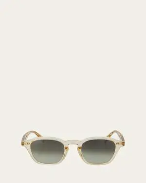 Oliver Spencer Acetate Square Frame Sunglasses - Black
