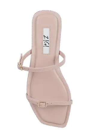ZIGI Two-strap Sandal - Pink Leather